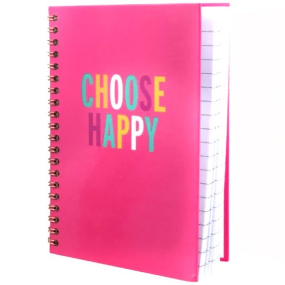 Office | 315 Choose Happy Hot Pink Notebook | Poshmark